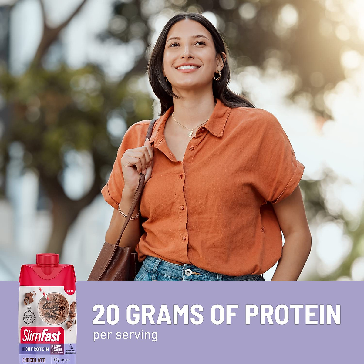 SlimFast Protein Shake, Chocolate- 20g Protein, Meal Replacement Shake Ready to Drink, High Protein with Low Carb and Low Sugar, 24 Vitamins and Minerals, 12 Count (Pack of 1) (Packaging May Vary)