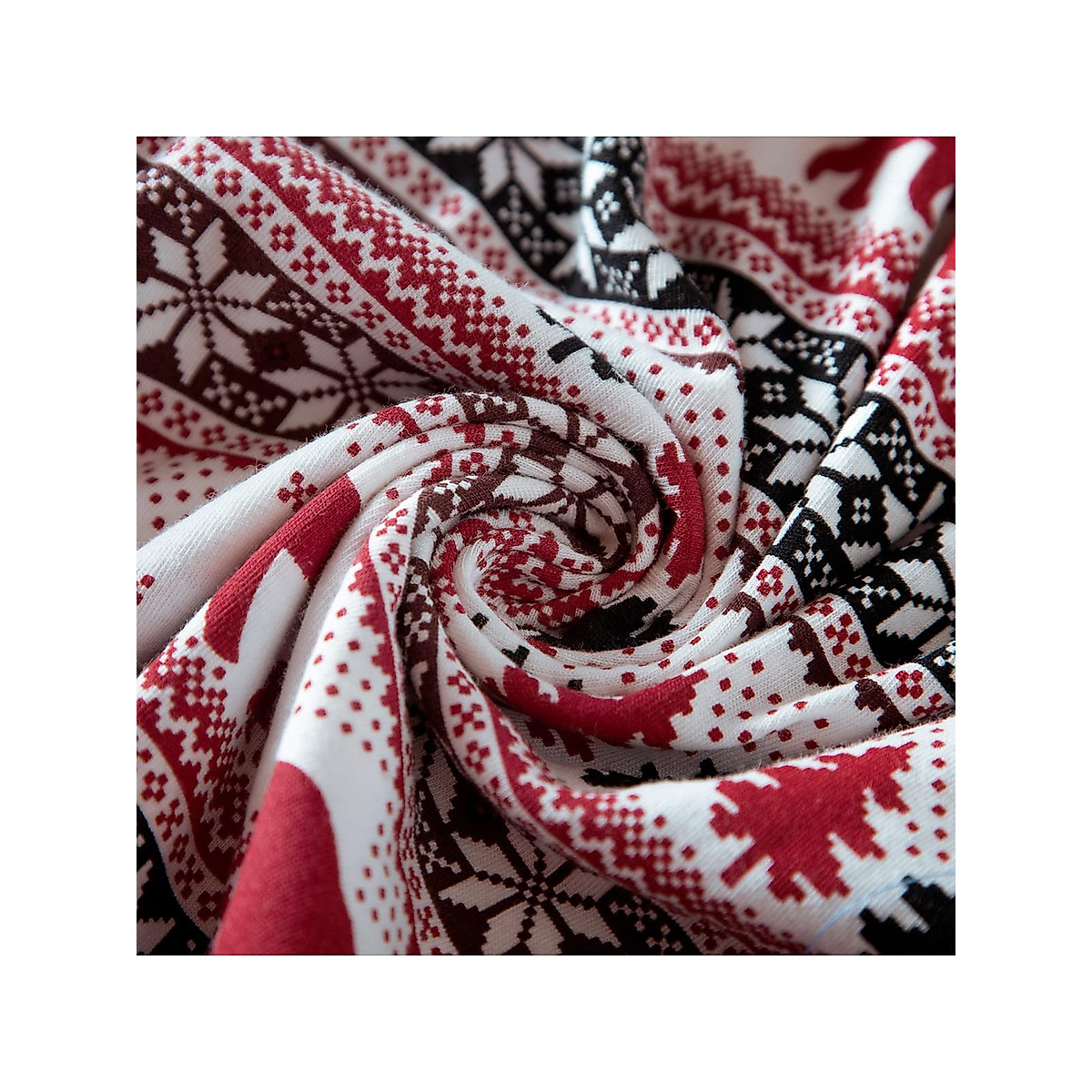 Long Sleeve Nightgowns for Women Soft Cotton Night Shirts Sleepwear Cartoon Night Gown Sleep Shirt Pajama Dress Snowflake Bear Medium