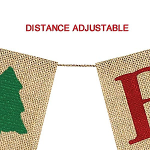 Partyprops Be Merry Burlap Banner | Christmas Burlap Banner | Christmas Tree Garland | Holiday Bunting | Home Garden Indoor Outdoor Banner | Natural Burlap Banner | Christmas Decor Decorations