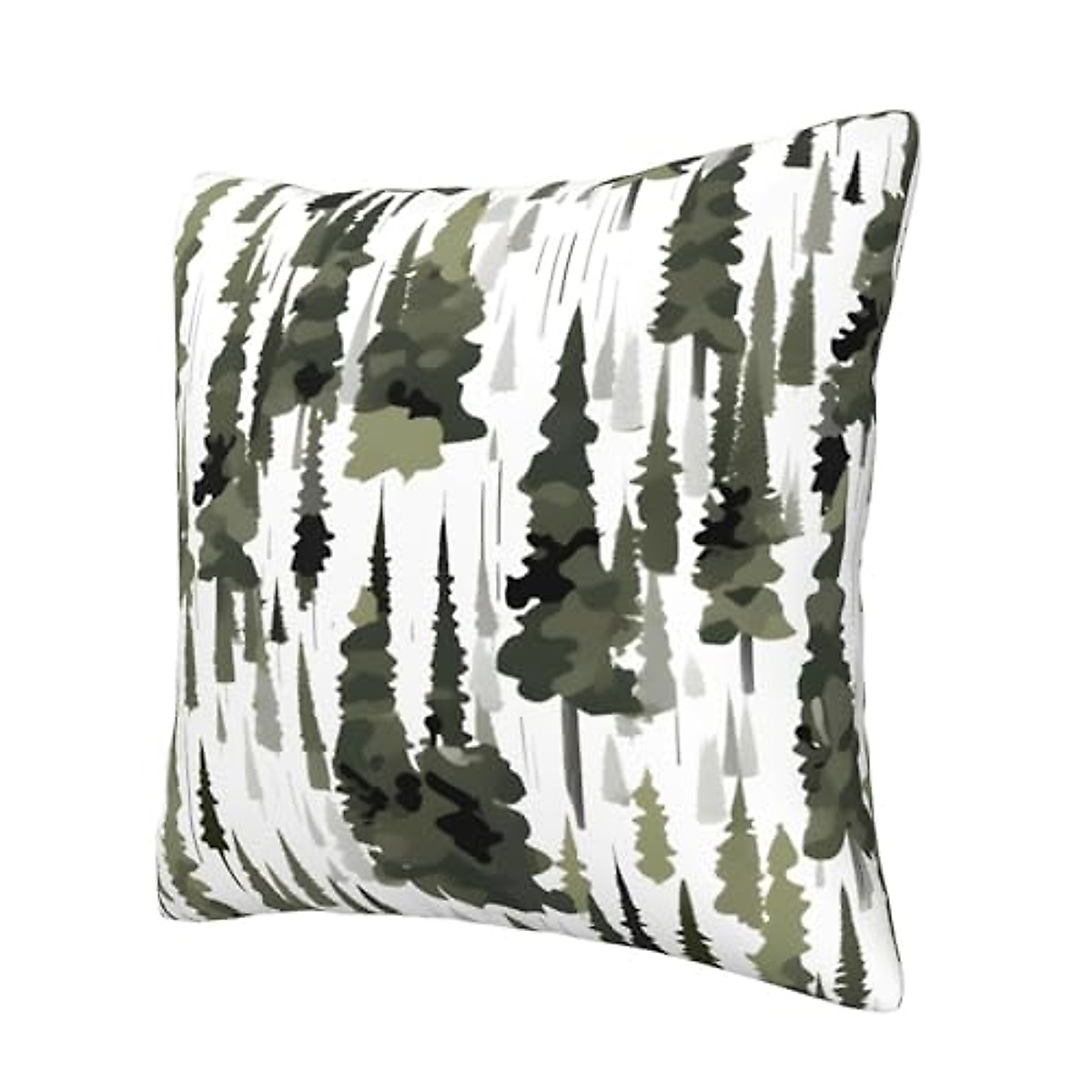 White Trees Camo Pattern Decorative Pillow Cover - Soft and Versatile Cushion Case for Home Décor and Car Seats