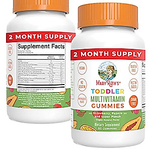 Toddler Multivitamin Gummies & USDA Organic Elderberry Liquid Drops for Toddlers Bundle by MaryRuth's | Vitamin C, D3, Zinc | Overall Health | Vegan | Non-GMO | Gluten Free