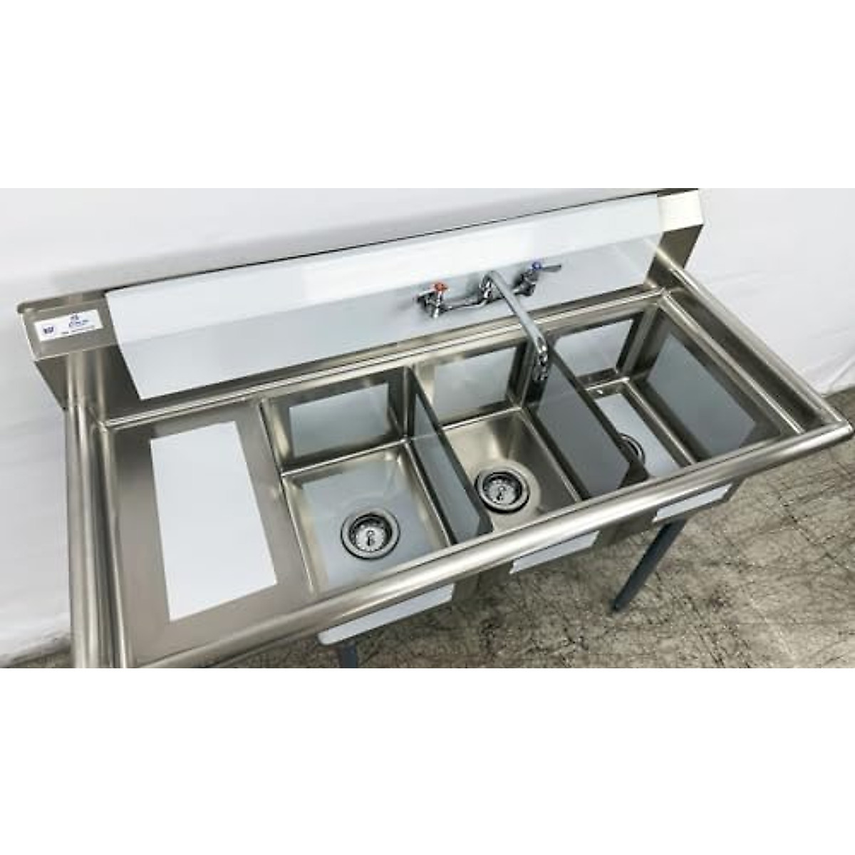 cooler depot sink NSF Left One Compartment Sink With Faucet S3C121610-12L-318