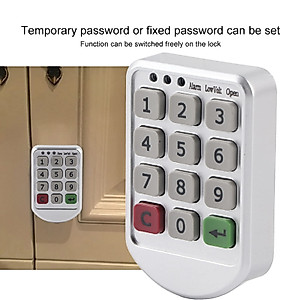 Electronic Lock, ABS Plastic Panel Digital Electronic Intelligent Password Keypad Number Cabinet Door Code Lock