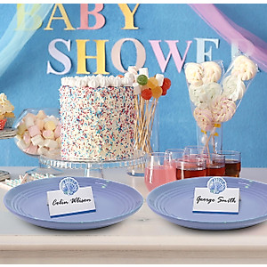 Gift Boutique 100 Pack Sea Shell Place Cards Beach Wedding Seating Name Table Setting Folded Tent Cards for Sea Shells Ocean Pool Baby Shower Dinner Spring Weddings Tables Party Decor 2 x 3.5 Inches