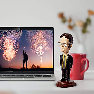 The Office: Dwight Schrute Bobblehead - Dunder Mifflin Bobble Head Figure - Funny Merch & Memorabilia - Novelty Car Dashboard Statue - TV Show Collectible Figures - Stunned Mind