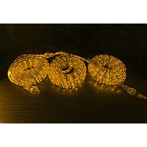 ILUMDECOOD 120V LED Rope Lights, 10M 33ft, Retro Warm White 2700K, Indoor or Outdoor Use, Linkable, Perfect for Deck, Garden, Patio, Landscape Lighting, Camping, Party, Bedroom Décor, Waterproof