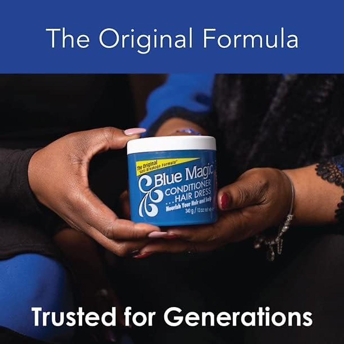 Blue Magic Conditioner Hairdress 12 Ounce Jar (354ml) (3 Pack)