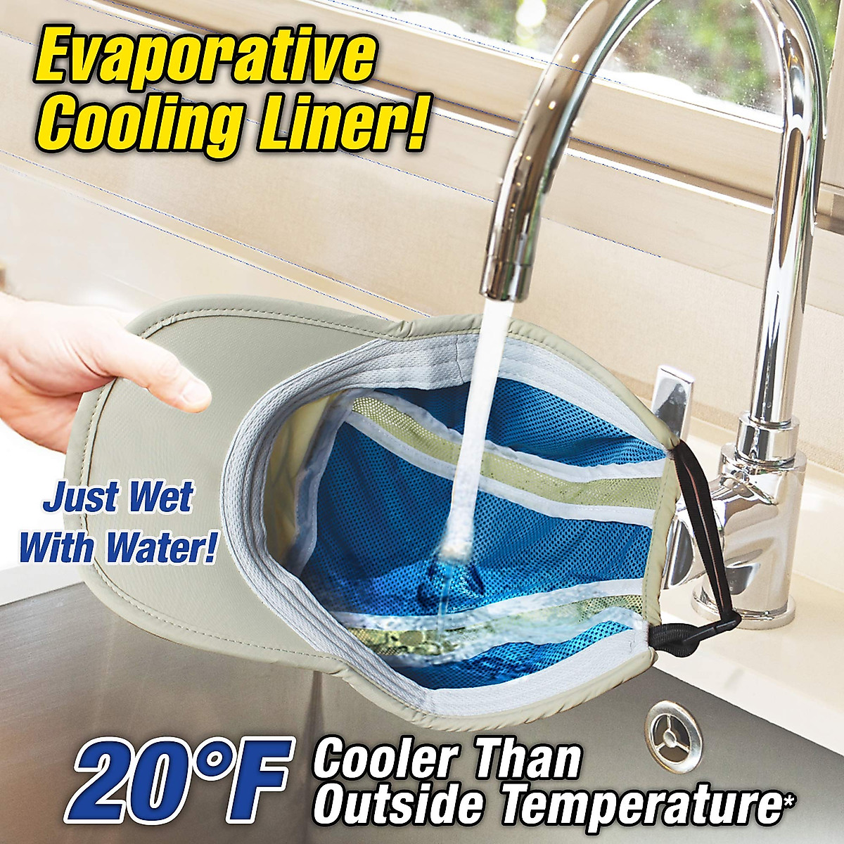 Arctic Air Adjustable Sports Cap, Beige, Hat