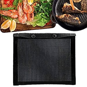 Non-Stick BBQ Grill Mesh Bag, Heat-Resistant Mesh Grilling Bag, Outdoor Picnic Tool(L)