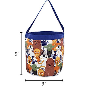 Disney Star Wars Yoda Collapsible Nylon Basket Bucket Tote Bag (One Size, Blue)
