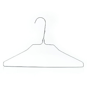 HANGERWORLD 50 Pack of Small Silver Metal Wire Hangers Petite, Teen Size, No Shoulder Bump - 14.2inch