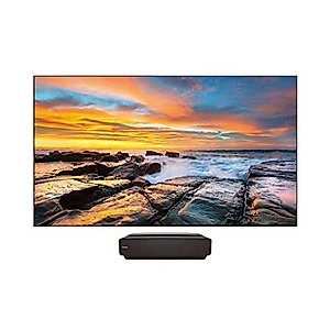Hisense 120L5F Laser Cinema 4K Ultra Short Throw Laser Projector with 120” ALR Screen | 2700 ANSI Lumens | Android TV | HDR10 | Built-in Alexa and Google Assistant