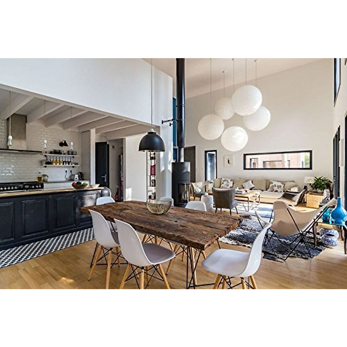 2xhome Modern Plastic Side Dining Chairs No Arms with Back Natural Wood Wooden Legs, Set of 4, White, Set of 4