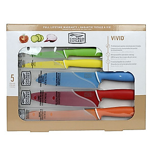 Chicago Cutlery 1111953 Vivid 5pc. Colored Knife Set