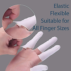 GreenLife® 100/300/500pcs General Finger Cots Finger Protector Finger Support Disposable Latex Nail Cover Durable High Elastic Anti Static Protect Sleeves Tool (100pcs)