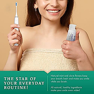 Sprinjene Fluoride Free Toothpaste for Sensitive Teeth & Gum Fresh Breath Helps Dry Mouth Natural Non Fluoride Toothpaste for Adult SLS Free, Toxic Preservative Free with Black Seed Oil & Zinc 2 Pack