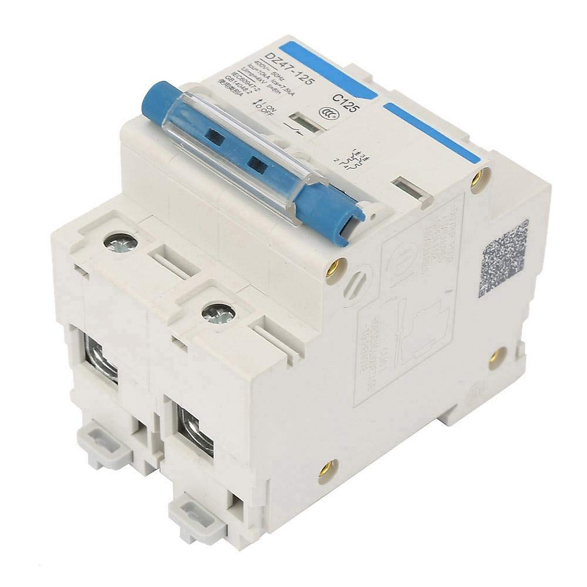 Current Circuit Breaker, DZ47-125 2P Current Miniature Circuit Breaker 400V 80/100/125A Leakage Protection Switch Supplemental Protection(125A)