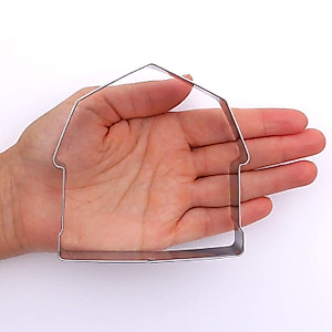 Barn Cookie Cutter, Premium Food-Grade Stainless Steel, Dishwasher Safe (Barn)