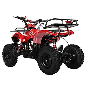 X-PRO Eagle 40cc ATV 4 Wheelers 40cc ATV Quads Quad with 6” Tires (Spider Red)