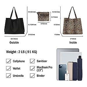 Scarleton Leather Tote Bag for Women, Womens Purses and Handbags, Reversible Tote Bags for Women, Purses for Women, H184220165, Leopard