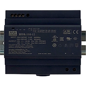 Meanwell HDR-150-12 DIN Rail Power Supply 150W, 12V