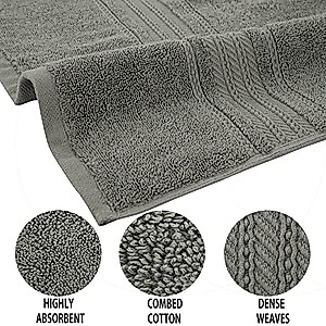 SIMPLY LOFTY Luxury Bath Sheet Towels 35x70 Inch (2 Pack) Premium Extra Large Thick Bath Sheets Oversized Bath Towels Highly Absorbent Quick Dry Jumbo Bath Sheet Towel Hotel Quality (Grey)