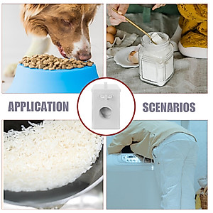 Box Kitchen Storage Bucket Rice Storage Bin Rice Dispenser Powder Soap Containers Storage Container with Lid Sealed Container White Locker Washing Powder Iron