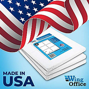 Pro Office Shipping Labels for Printers - Premium 600 Self Adhesive - Laser and Ink Jet Printers, White, Made in USA, 3.33 x 4 Inches, Pack of 600, Same Size As 8164 and More