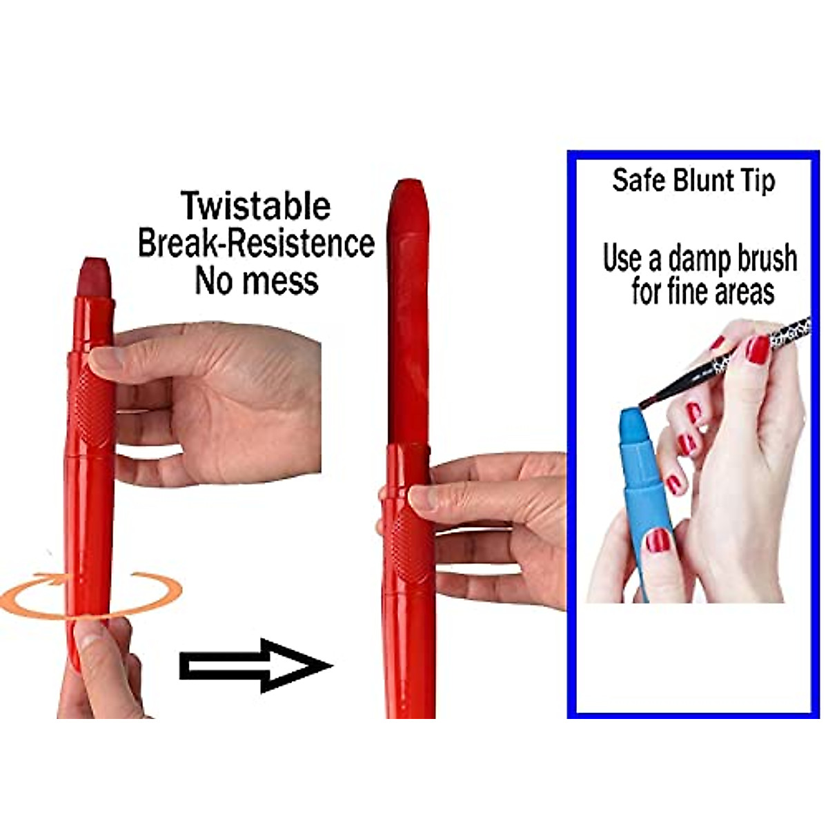 Mosaiz Face Painting Kits for Kids, 12 Colors Water Based Face Paint Kit, Twistable and Washable Paint Sticks for St Patricks Day, Birthday, Halloween, Cosplay Makeup and Body Paints for Adults