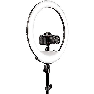 Westcott 18” Bi-Color LED Ring Light Kit with Batteries and Stand Professional Studio Continuous Lighting for Photography, Video Conferencing, Hair and Makeup Artists, YouTube Vlogging and TikTok