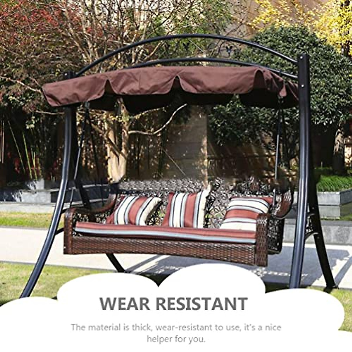 HANABASS Swing Canopy Replacement Swing Porch Top Cover Waterproof Outdoor Furniture Top Cover for Patio Garden Swing