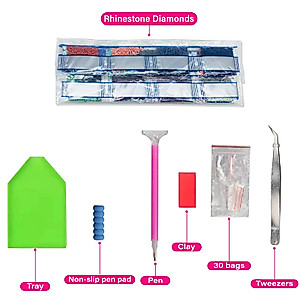 QUITEDEW Diamond Painting Kits for Adults, DIY Diamond Art Kits for Adults Full Dril,Cartoon Diamond Painting Paint with Diamonds Home Wall Decor 12x16 Inch