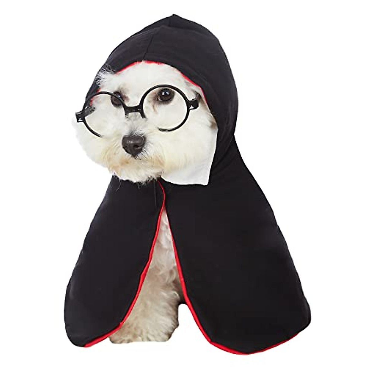 Impoosy Dog Halloween Costume Pet Wizard Hat Cat Soft Clothes Funny Puppy Halloween Cosplay Shirts with Glasses (XL)