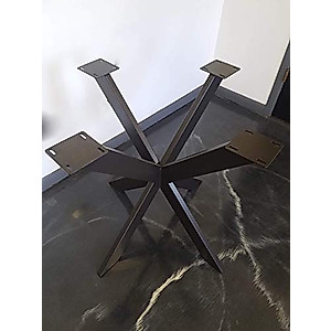 Metal Table base, Cross-X Style - Any Size and Color