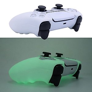 RALAN Controller Cover Silicone, Silicone Controller Cover Skin Protector in Dark Compatible for Ps5 Controller with Thumb Grip x 8,Sticker +L2,R2 caps X2.