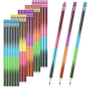 Sabary Color Changing Mood Pencil with Eraser Wooden Fun Pencils Assorted Color Thermochromic Cool Heat Activated Metallic Glitter Pencils for Kids Students Gifts (30 Pieces)