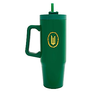 WICKED 900ml Insulated Tumbler with Straw and Lid | Official Merchandise by Polar Gear Movie Themed Travel Tumbler Cup | Double Wall Stainless Steel Tumbler Insulated Cup, Green