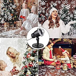 Christmas Projector Light Outdoor, Snowflake Projector Lights Indoor, Holiday Lights with Remote Control, Waterproof LED Snowfall Projection Lamp for Christmas Theme Party, Patio, Garden Decoration