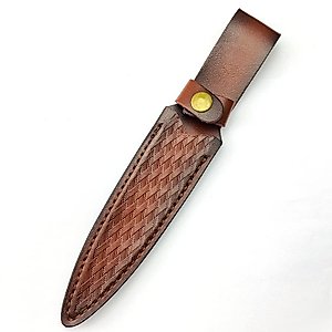 Knife sheath leather sheath top layer leather outdoor straight knife sheath