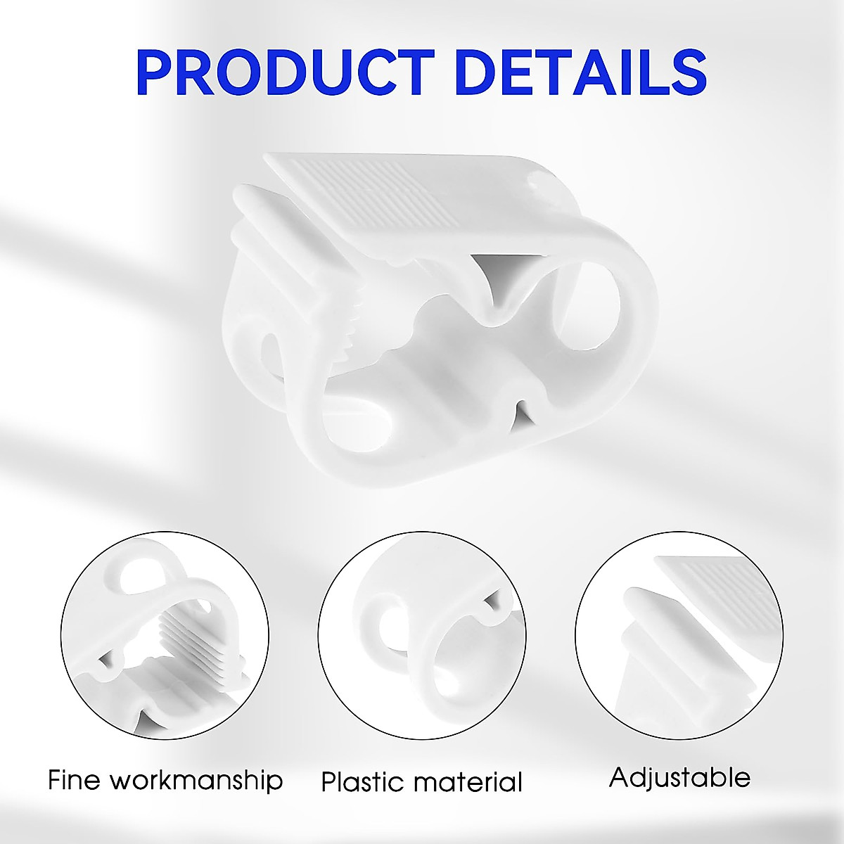 10Pcs Plastic Tubing Clamps 1/4" - 1/2" Adjustable Tube Clamp Laboratory Pinch Valve Flow Control Hose Clamp for Beer Bottle and Infusion Bottle