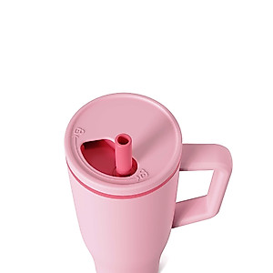 KISSKIND 40 oz Tumbler with Handle and Straw Lid, 100% Leakproof Insulated Cup Travel Coffee Mug Water Bottle, 2 Pcs