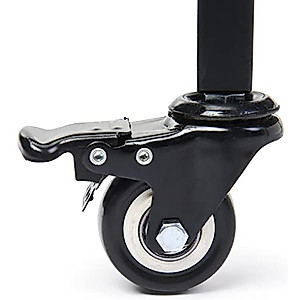 Displays2go Print Art Rack, (50) 24" x 36" Protectors, Mobile Design w/Locking Wheels - Black (ADRACK1)