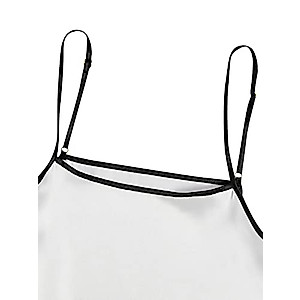 WDIRARA Women's Silk Satin Pajama Set 4 Pieces Soft Bride Sleepwear Loungewear White M