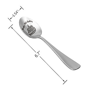 Happy 16th Birthday Spoon&Fork Gifts Engraved Spoon&Fork Personalized Birthday Gifts for Son Daughter Sister Brother Friends