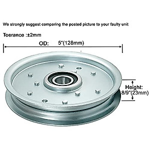 q&p Outdoor Power Idler Pulley Replace John Deere Part AM121108 Compatible with Sabre Models 1438 1538 1742 and 15.542 Scotts Models S1642 and S1742