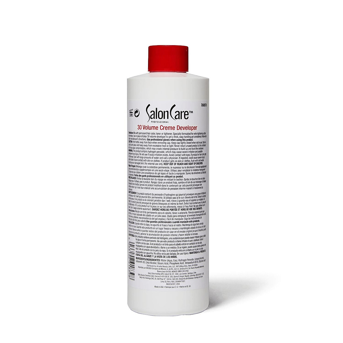 Salon Care 30 Volume Creme Developer 16 Oz