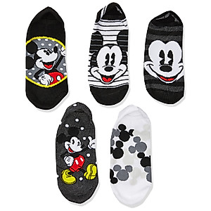 Disney Mickey Mouse Women's 5 Pack No Show Socks