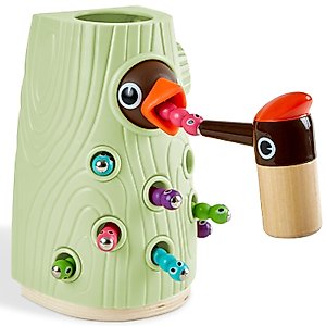 TOP BRIGHT Montessori Toddler Toys for 2 3 4 Year Old Girls and Boys, Fine Motor Skills Sensory Learning Toys, Magnetic Worm Game Birthday Present for Kid Age 2-4