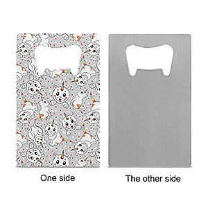 Cute Little Cat Unicorn Credit Card Bottle Opener Stainless Steel Flat Beer Wine Bottle Opener for Party Wedding Favor