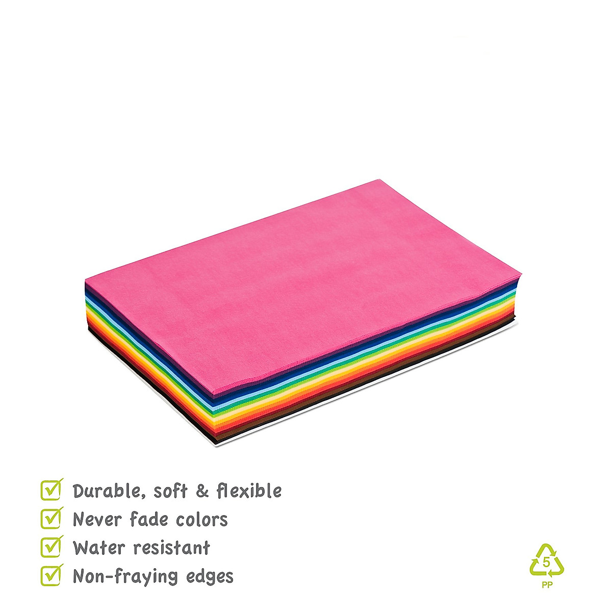 Smart-Fab Fabric Weatherproof Cut Sheet, 9 x 12 Inches, Assorted Color, Pack of 270